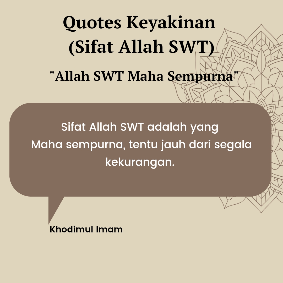 Allah SWT Maha Sempurna - Muslim Pandai